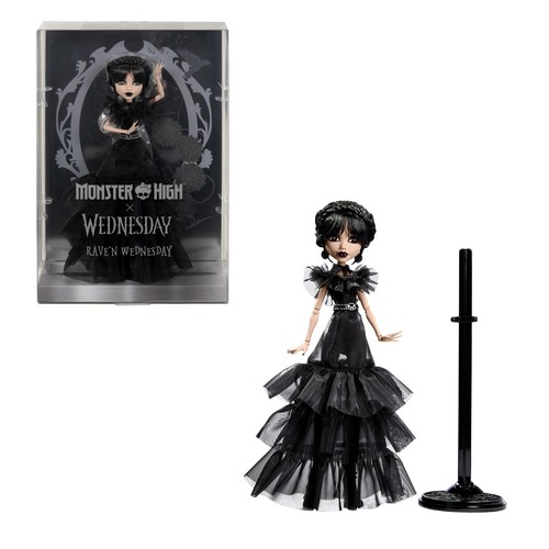 Monster High Rave’N Wednesday Addams Doll Black Gothic Dress Netflix IN ...