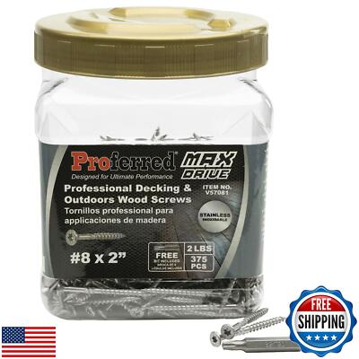 Proferred MAX Drive Professional Decking and Outdoor Wood Screws ...
