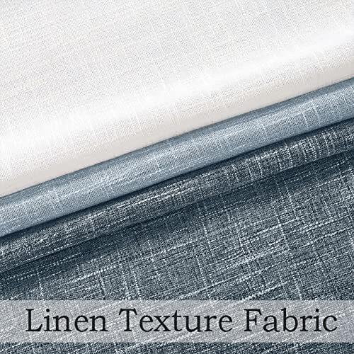 Ombre Rayon Blend Heavy Linen Texture Window Curtain 40"x95"x2 Indigo ...