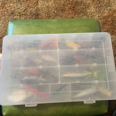 VINTAGE FISHING LURE MOST TOPWATER LOT With Box Slop Frog Scum Hula ...