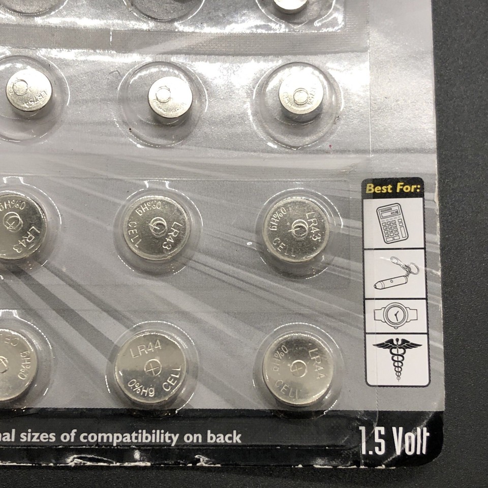 24 Piece Button Cell Battery, Multi Pack, Thunderbolt Magnum, New ...