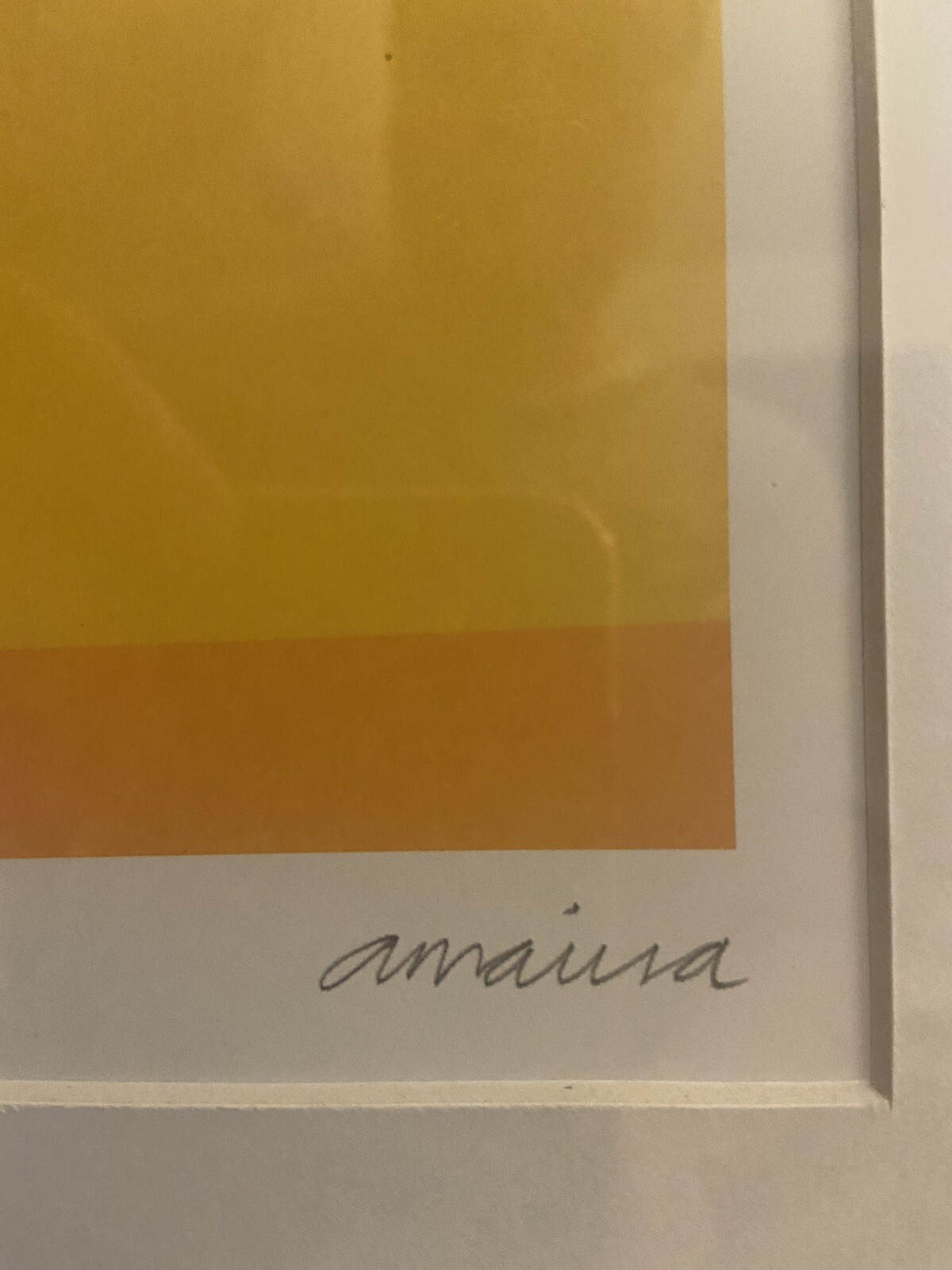 Amaina Sunset Holzrahmen Lithographie hinter Glas handsigniert Ikea ...