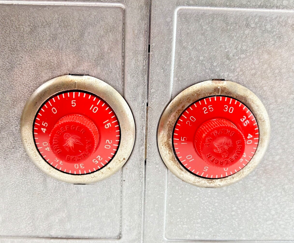 Vintage Mosler Junior Bank Vault Safe Combination Lock Double Door ...