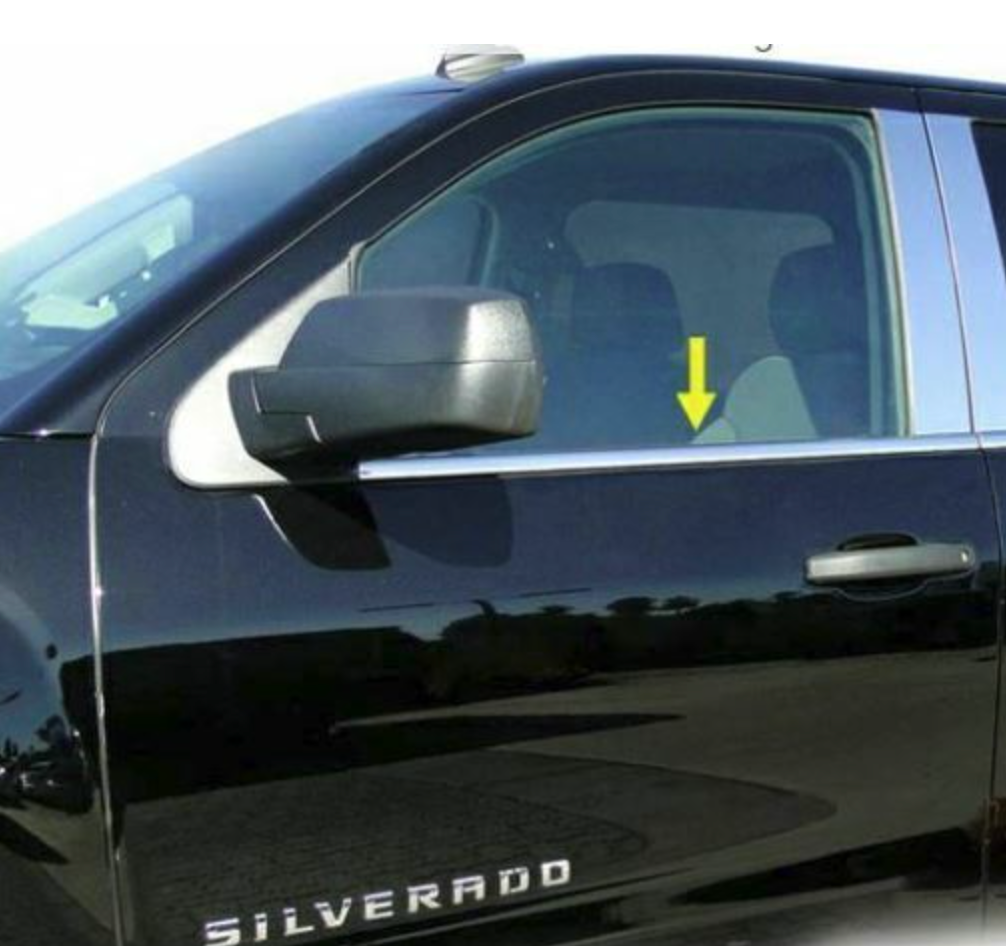 2014-2018 Chevy/GMC Silverado/Sierra Regular Cab 2Pc Chrome Window Sill ...