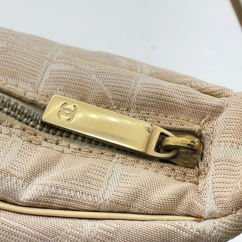 Auth Chanel New Travel Line One-Shoulder Hobo Bag Nylon Canvas W/Box ...