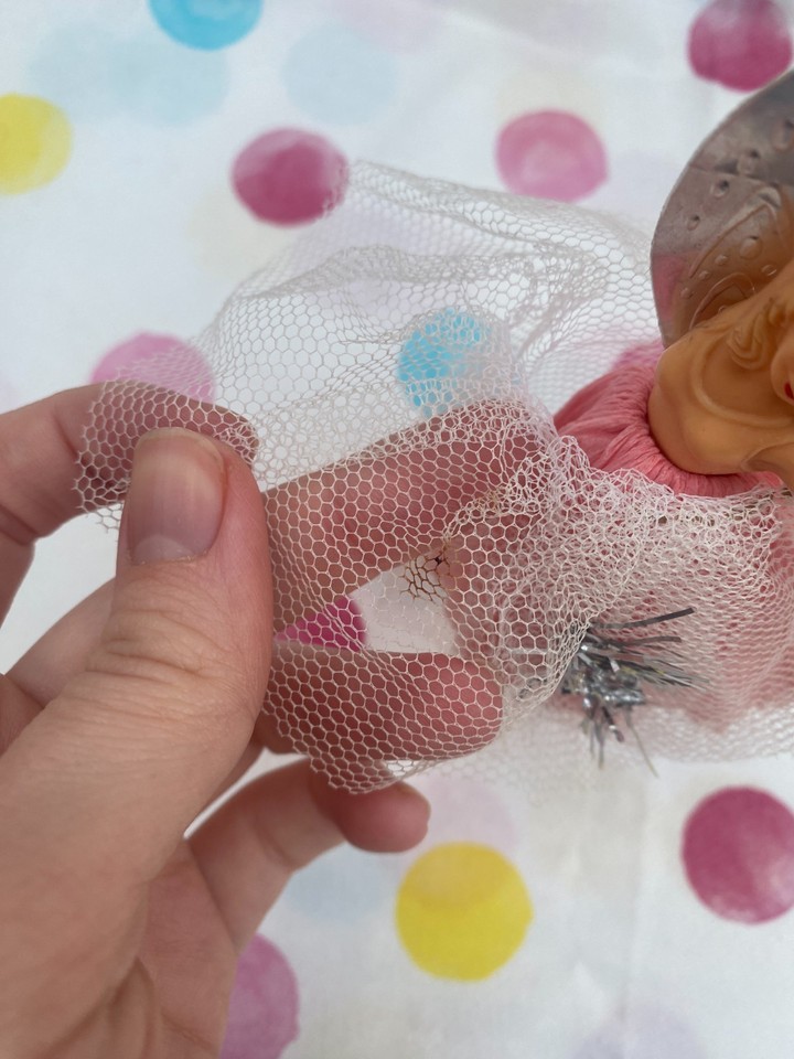 Vintage Dibro Pink Ballerina Fairy Christmas Tree Decoration Paper ...