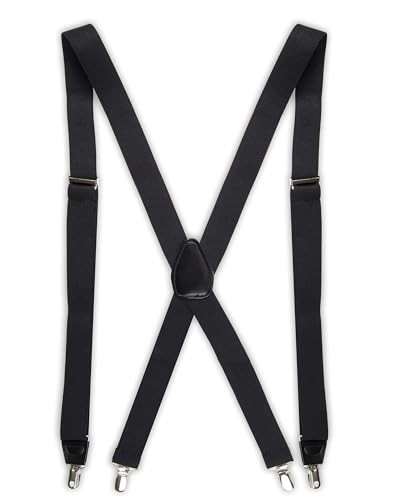 Men's Solid Suspender One Size Black | eBay