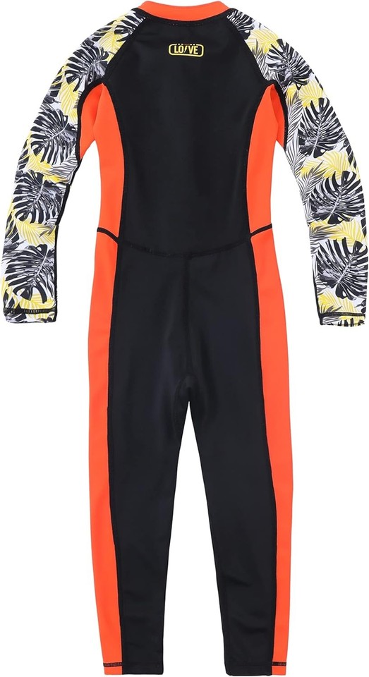 Hiheart Boys Girls Full Body Rash Guard Bathing Suit 7-8 Years, Leaves ...