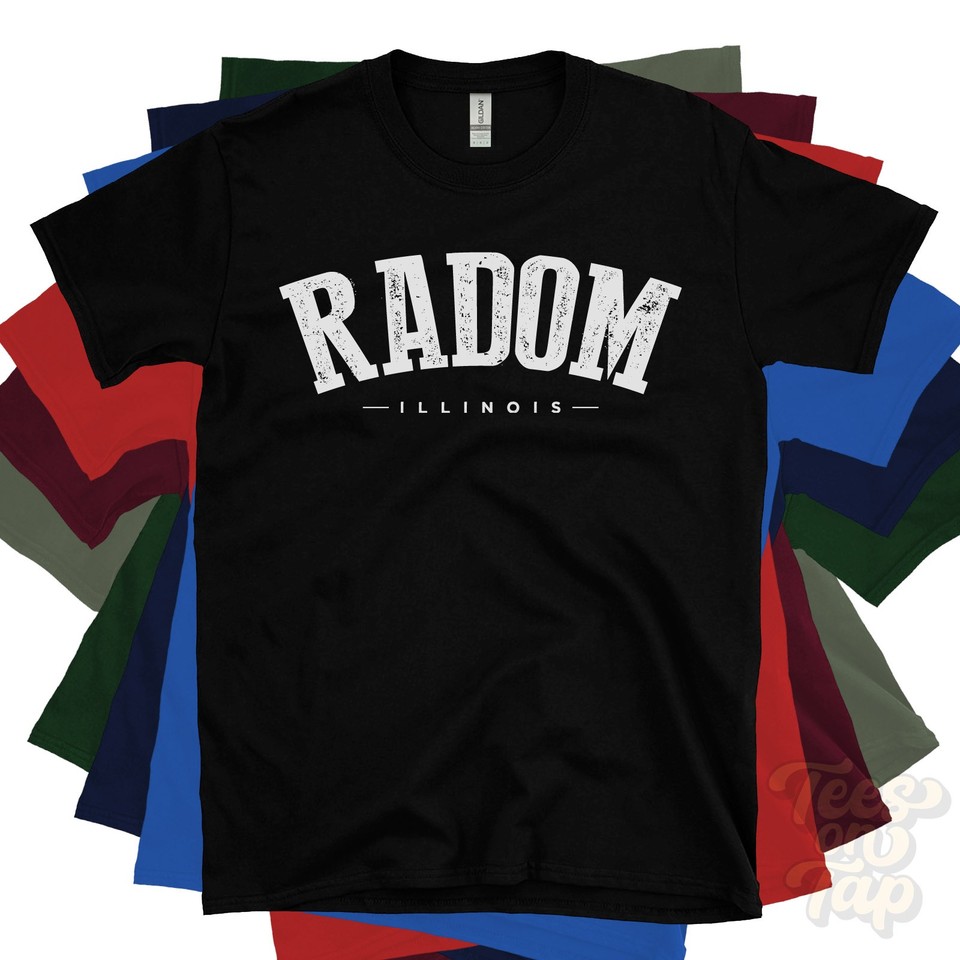 RADOM ILLINOIS T-SHIRT Nashville Washington USA retro varsity hometown ...