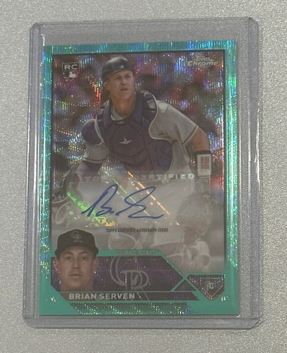 2023 Topps Chrome Brian Serven RC Aqua Wave Autograph #151/199 Colorado ...