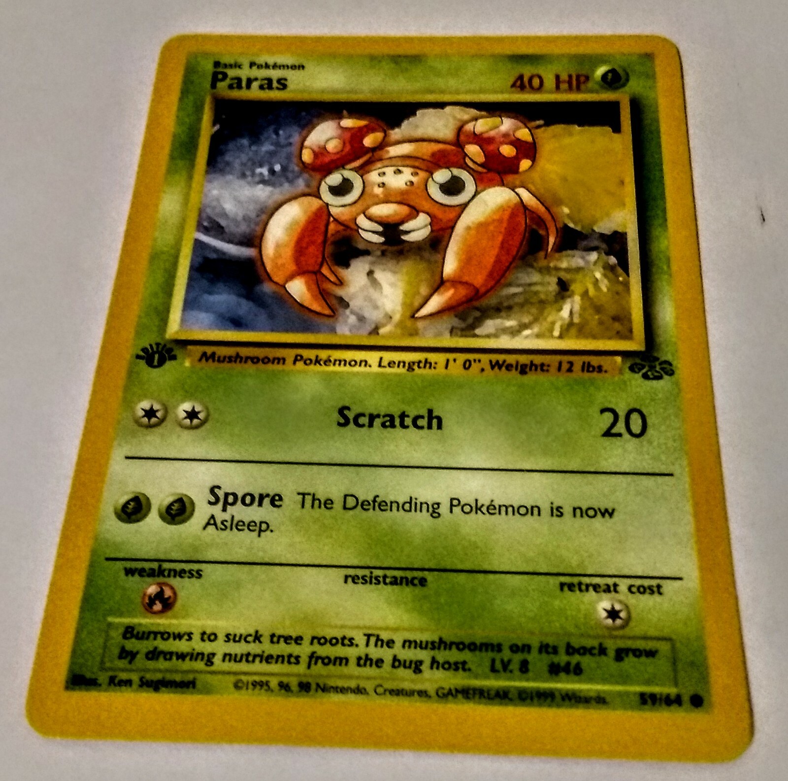 Pokemon Cards 1st Edition Paras Jungle 59/64 Card MINT | eBay