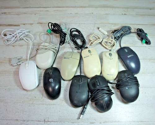 Lot of 10 Vintage Computer Mouse Mice PS/2 USB UNTESTED PARTS/REPAIR | eBay