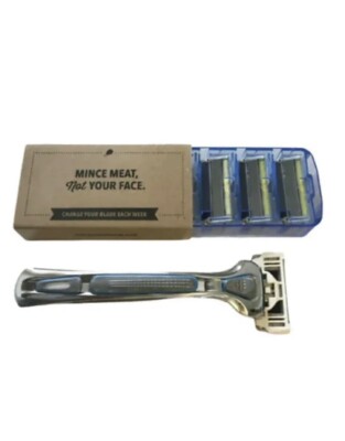 New Kit Dollar Shave Club Executive Razor Handle + 4 Cartridges Razor ...
