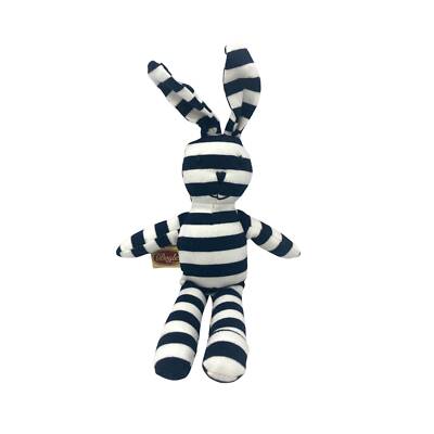 Rabbit Plush Toy - Blue Striped Rabbit - 23cm Baby Shower Nursery Gift ...