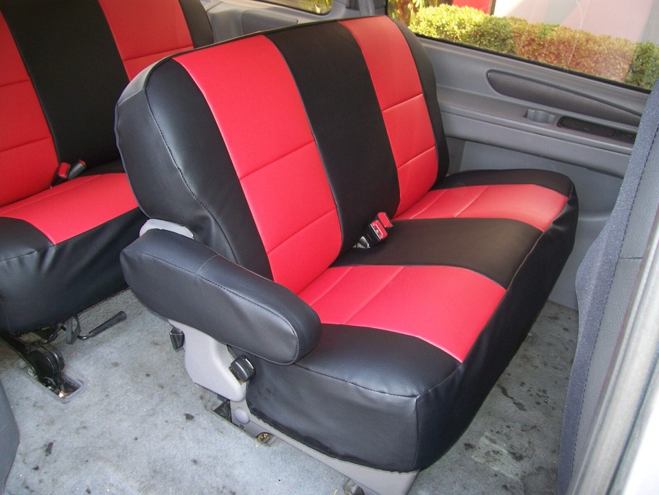 for FORD WINDSTAR SEAT COVERS 1999-2003 S.LEATHER CUSTOM FIT 2 FRONT 13 ...