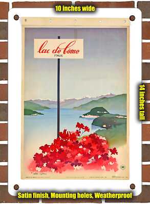 Metal Sign - 1949 Lake Como Italy - 10x14 Inches | eBay