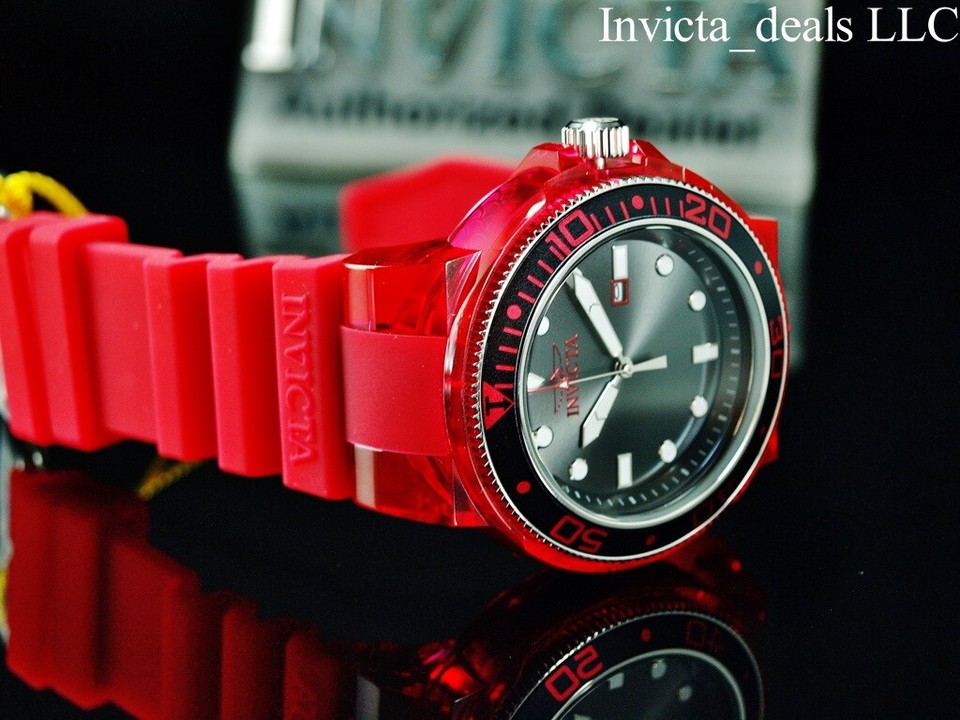 Invicta Men's 52mm GRAND PRO DIVER ANATOMIC CASE BLACK DIAL Burgundy ...