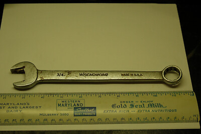 Wrenchking 3/4 USA Standard Combination Open Box Ratcheting Spring ...