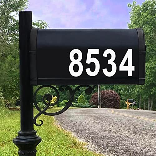60 Pcs 4 Inch Reflective Mailbox Numbers Waterproof Self Adhesive House ...