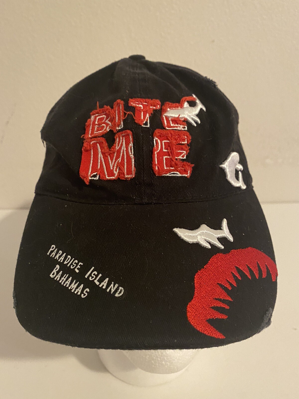 Paradise Island Bite Me Shark Hat Men's Black Cap Bah… - Gem