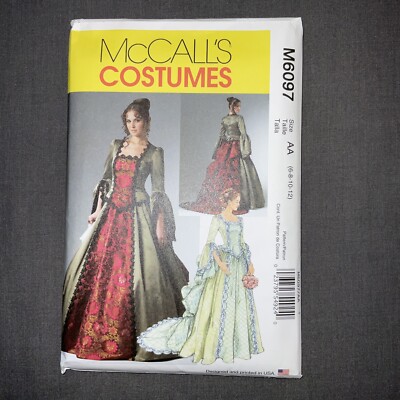 McCalls Costumes Sewing Pattern M6097 Misses Victorian Costume Size 6 ...