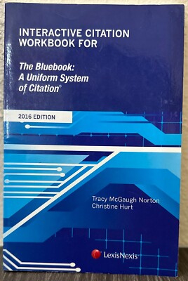 Interactive Citation Workbook for The Bluebook A Uniform System | eBay