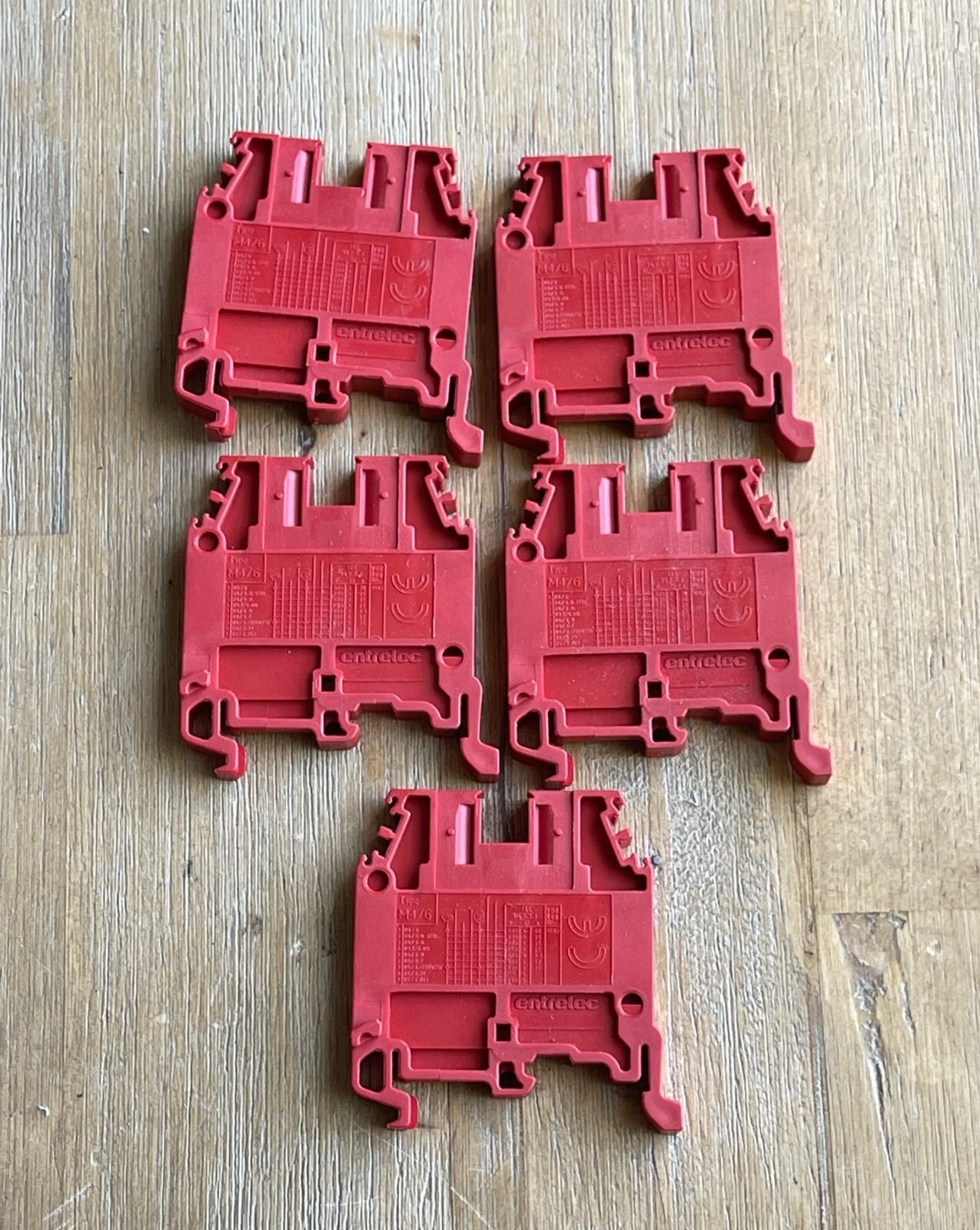 ENTRELEC M4/6 RED TERMINAL BLOCKS LOT OF 5 | eBay