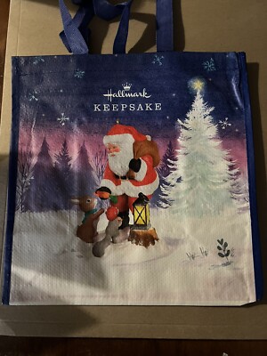 New 2022 HALLMARK TOTE BAG SANTA CLAUS FOREST FRIENDS CHRISTMAS | eBay