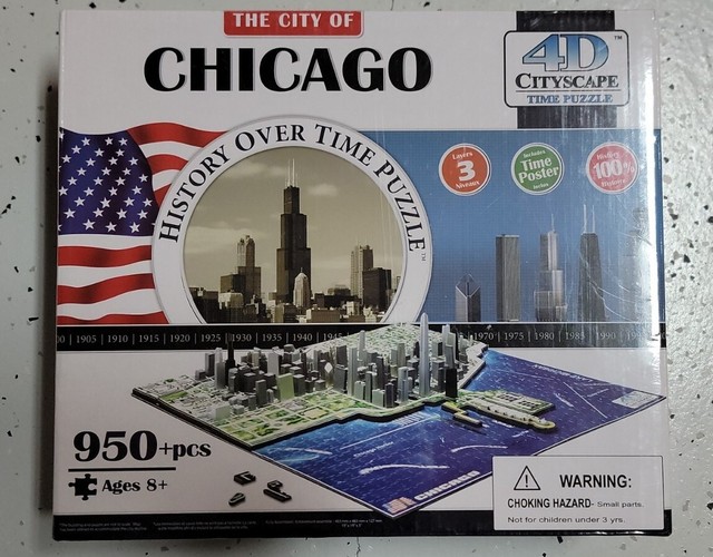 4d Cityscape Time Puzzle Chicago Skyline 950pcs 40014 for sale online ...