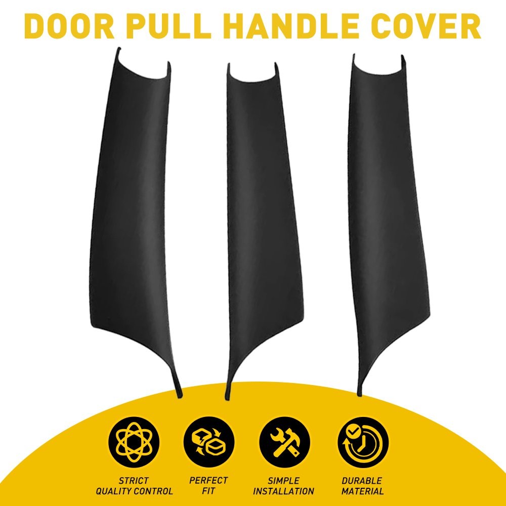 Black Inner Door Pull Handle Panel Cover Set of 3 For BMW X5 X6 E70 E71 ...