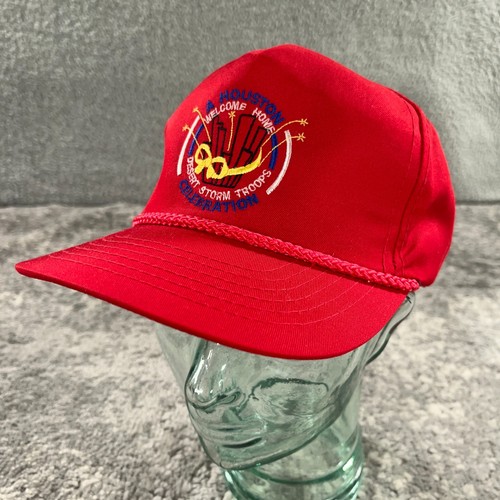 Vintage Desert Storm Hat Cap Mens Snapback Red Houston Welcome Home ...