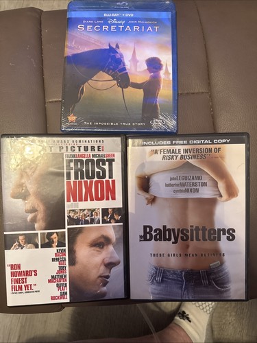 Set Of 2 Popular DVDs Babysitters & Frost/Nixon & Blu Ray Secretariat ...