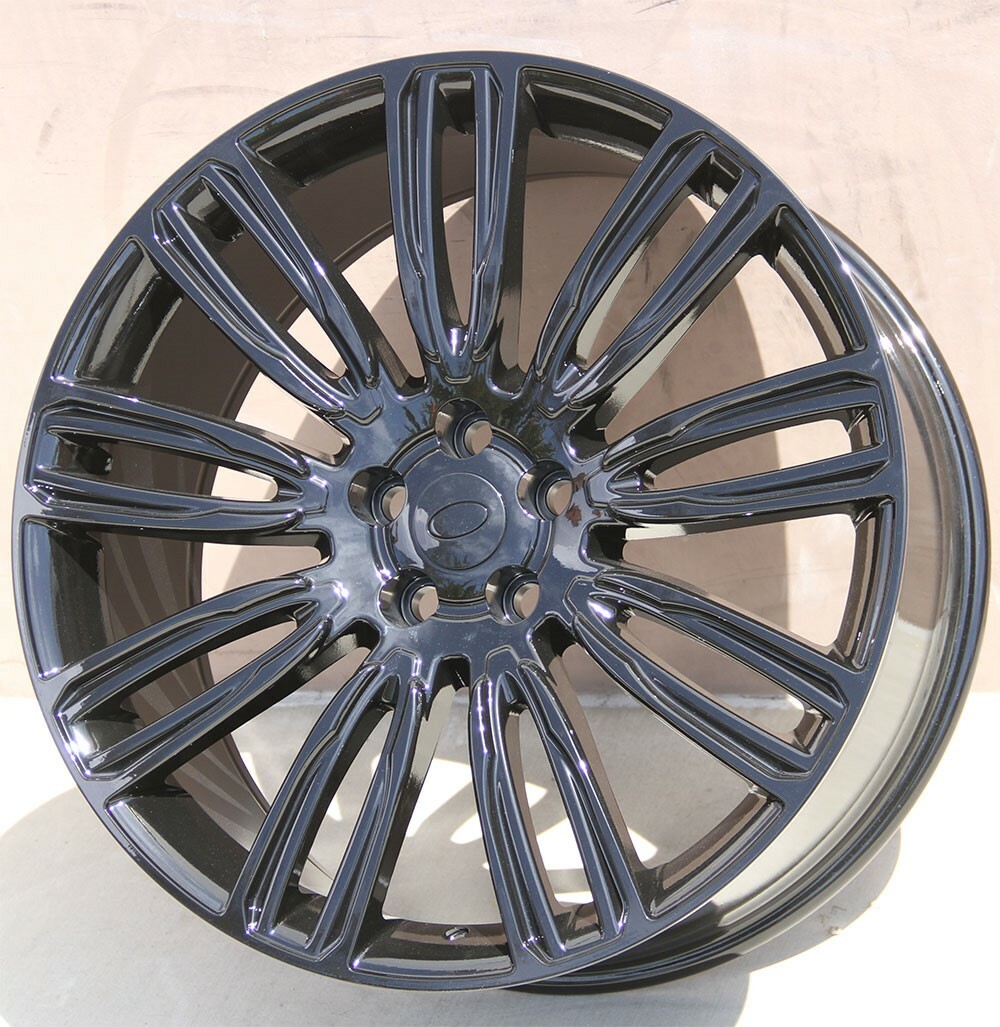 SET(4) 22" 22X9.5 5X120 GLOSS BLACK WHEELS FIT RANGE ROVER HSE SPORT ...