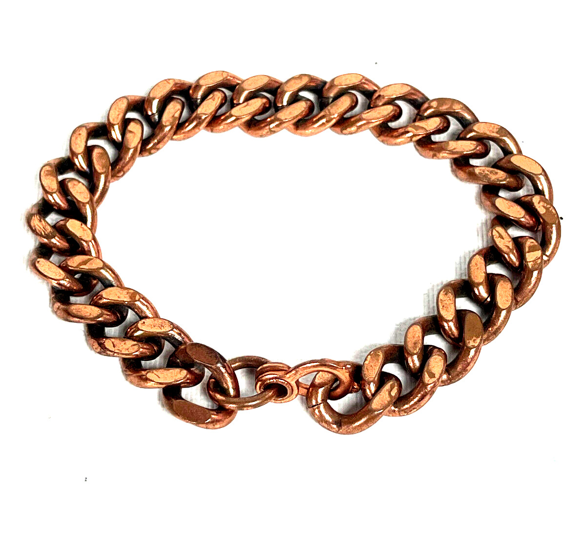Solid Copper bracelet Cuban link chain 60 grams heavy… - Gem