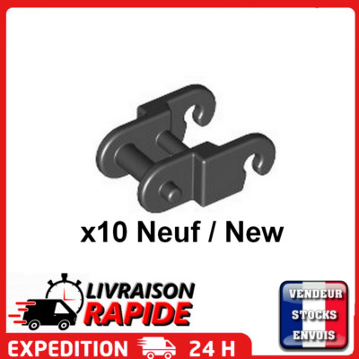 Lego Technic - 10x Link chain tread maillon chaine chenille Noir ...