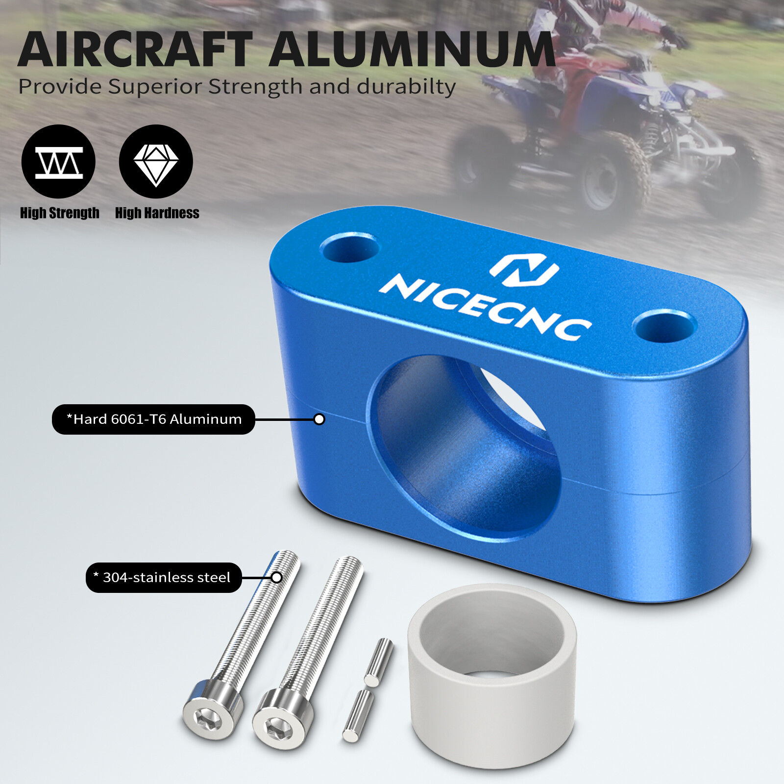 NICECNC Steering Stem Bushing For Yamaha Blaster 200 Timberwolf 250 ...