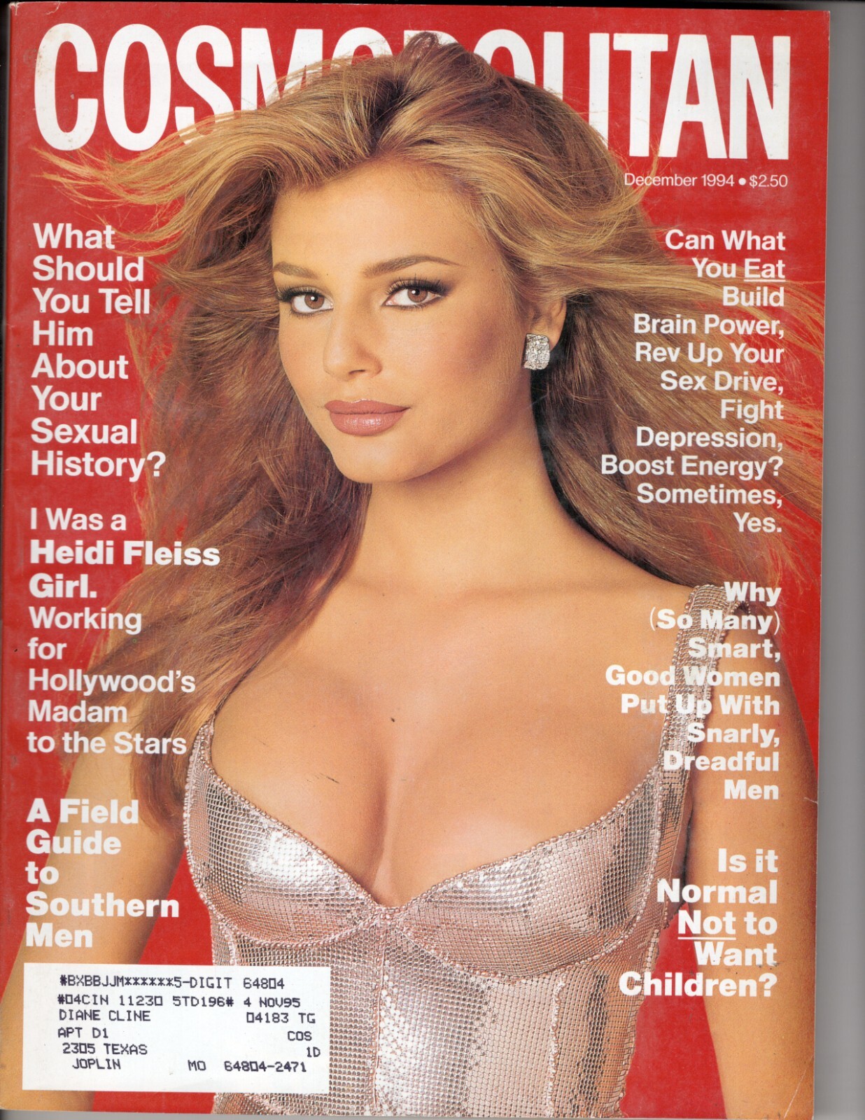1994 DECEMBER COSMOPOLITAN MAGAZINE BRIDGET HALL BY SCAVULLO | eBay