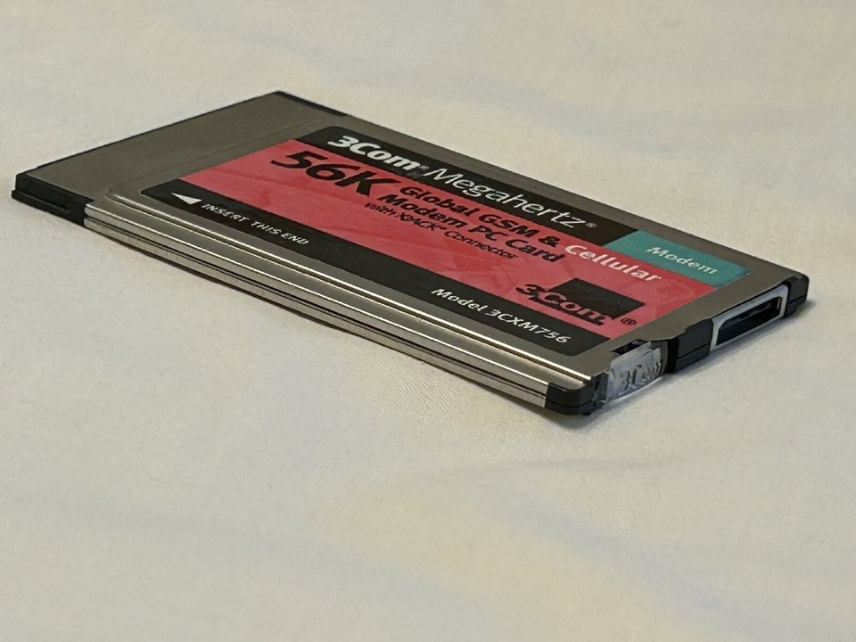 3Com Megahertz 56K Global GSM & Cellular Modem PC Card w XJACK ...