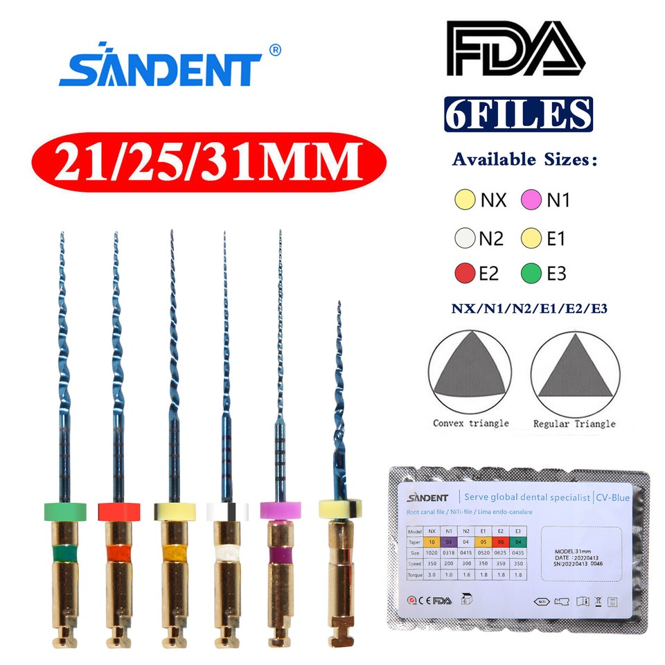 Dental Endodontic Universal Rotary Files Niti Root Canal Engine File 21 ...