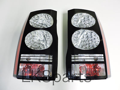 Land Rover LR3 LR4 Discovery 3 and 4 Rear BLACK Led Tail Lights Pair ...