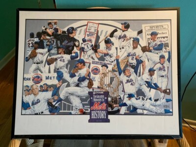 New York ets The Greatest Moments IN NY Mets History Lithograph LE ...
