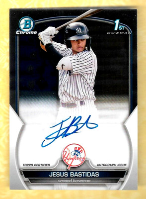 JESUS BASTIDAS 2023 TOPPS BOWMAN CHROME 1ST AUTOGRAPH AUTO #CPA-JBD MLB ...