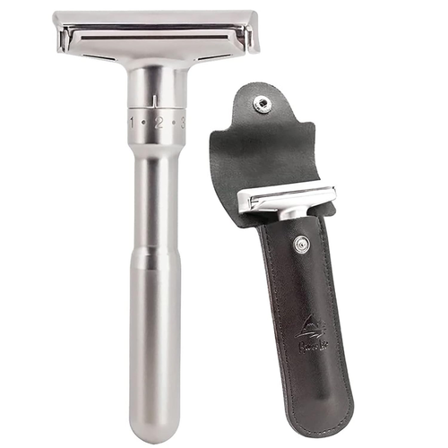 Travel Double Edge Safety Razor, RZ700 Long Handle Adjustable Classic ...