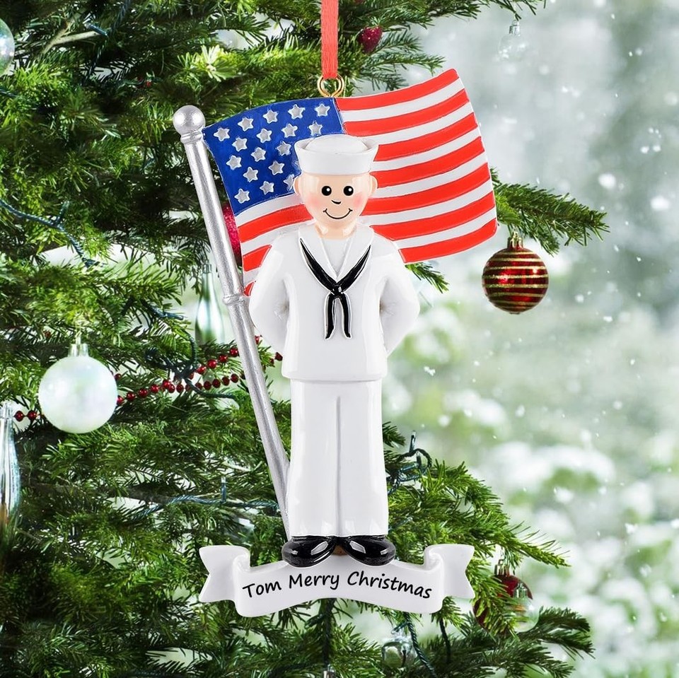 2025 US Navy Christmas Ornaments, U. S. Military Ornament，Veteran ...
