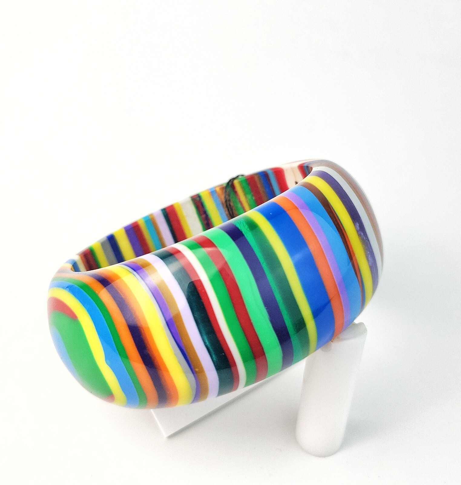 Sobral Pop Art Day PB34 Multicolor Stripes & Eye Artist Made Bangle ...