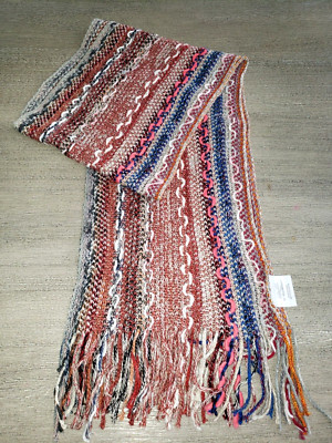 womens MULTI COLORED SCARF MIRABEAU by FASHION silver sparkle NICE! | eBay