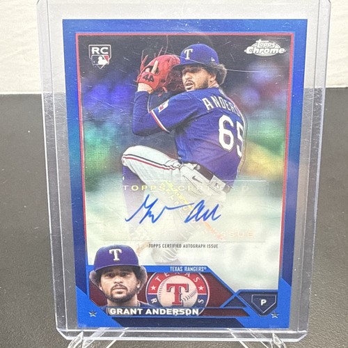 Grant Anderson 2023 Topps Chrome Rookie Blue Refractor Auto /150 #AC ...
