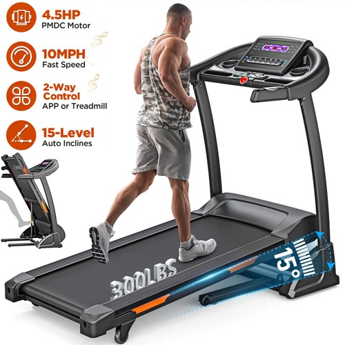 Treadmill 3.5HP Electric Cardio Running Machine Incline Foldable for ...