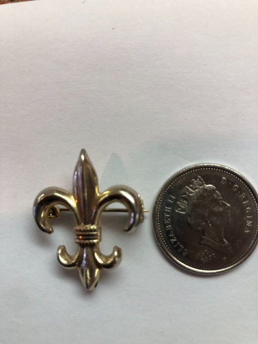 FLEUR DE LIS METAL GOLD COLOURED LAPEL PIN | eBay