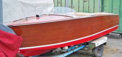 1946 Gar Wood 16ft Runabout boat w/ 283 chevy V8 id:837 | eBay